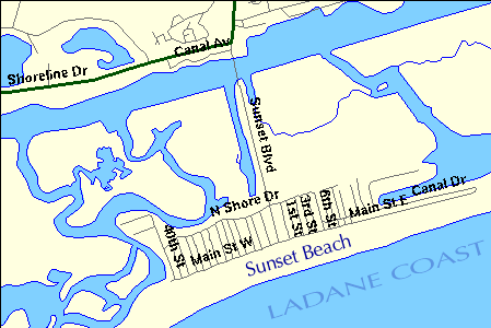 View map and plan a route to Sunset Beach, NC - The LADANE COAST
